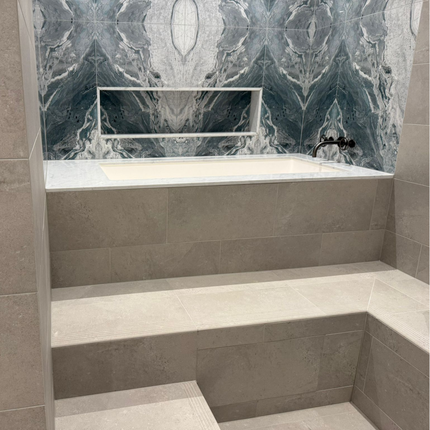 Deep Bathtub With Seat 1500 L x 700 W x 1000 Depth by Omnitub