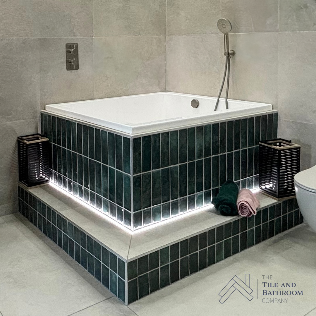 Deep Soaking Tub 1250 x 1050 | 600mm Internal Depth | Wide Rectangular ...