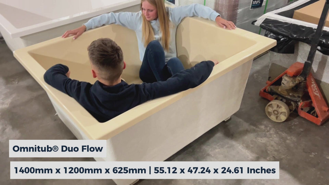 1400mm × 1200mm Deep Soaking Bath | 1.4m | 600mm Depth | Wide ...