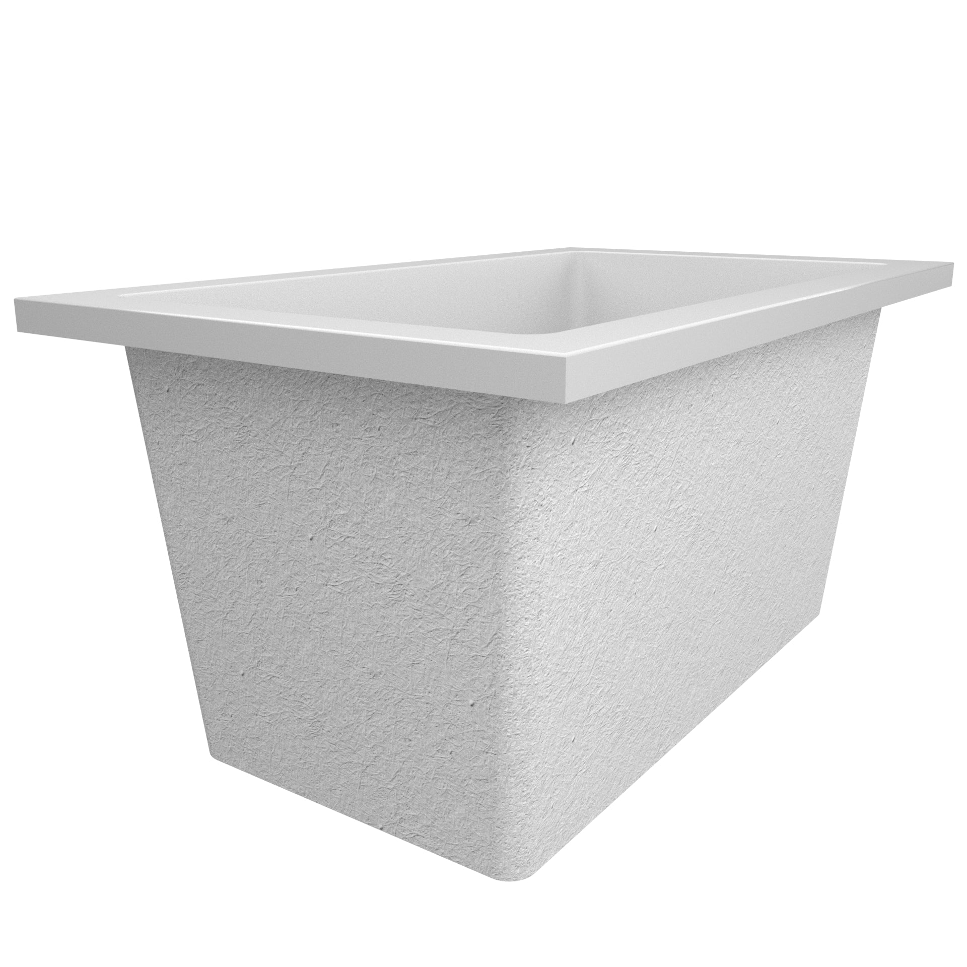 1250mm × 750mm Deep Soaking Bath | 1.25m | 600mm Depth | Rectangular ...